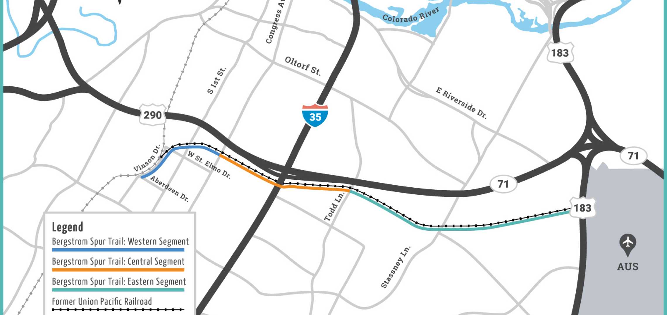 Construction starts soon on Bergstrom Spur Trail | Urbanize Austin